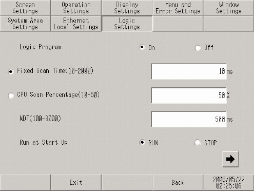 M.10.2 Adjusting the scan time by setting the execution time of the logic functions and the ...