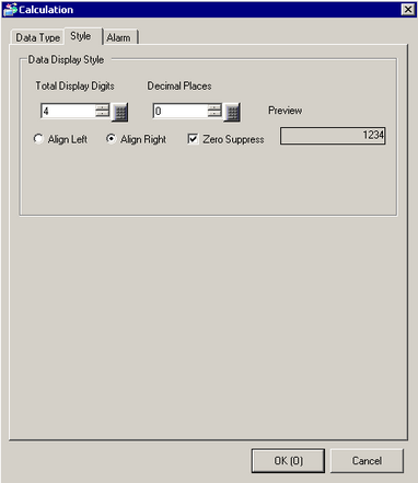25.11.4.5 Display/Save in CSV/Calculation Settings - Style
