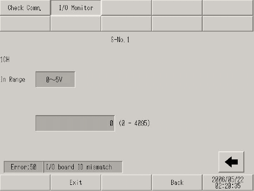 M.18.3.5 Peripheral Settings - I/O Monitor - Model (Analog)