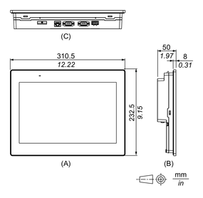 ET-6600WA External Dimensions - ET6000 Series